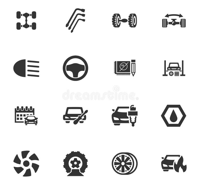Auto icons set stock vector. Illustration of business - 98470504