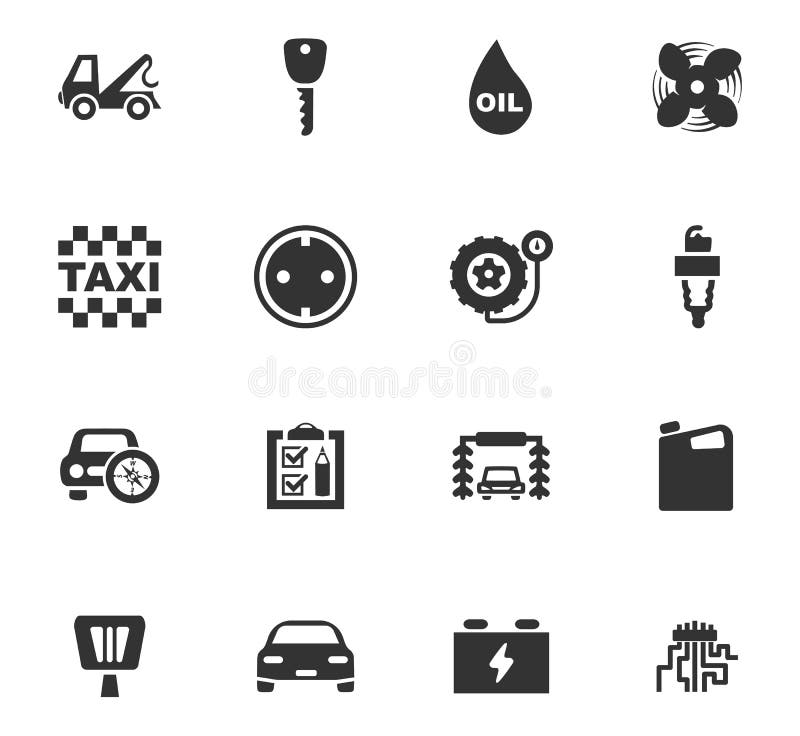 Auto icons set stock vector. Illustration of element - 98470656