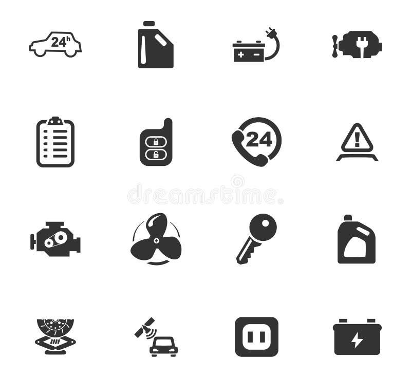Auto icons set stock vector. Illustration of green, charging - 98470923
