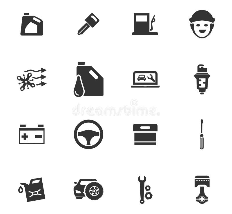 Auto icons set stock vector. Illustration of element - 98471316
