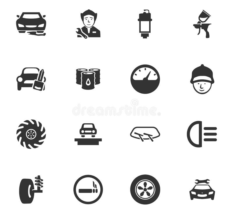Auto icons set stock vector. Illustration of brake, detail - 98471339