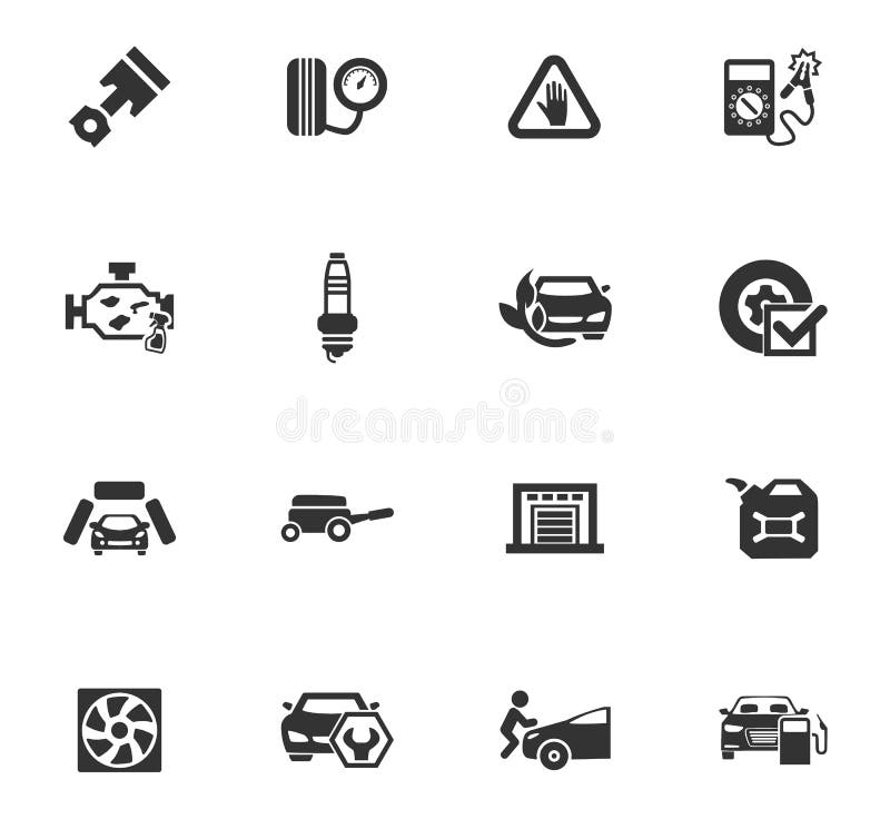 Auto icons set stock vector. Illustration of jack, parts - 98471636