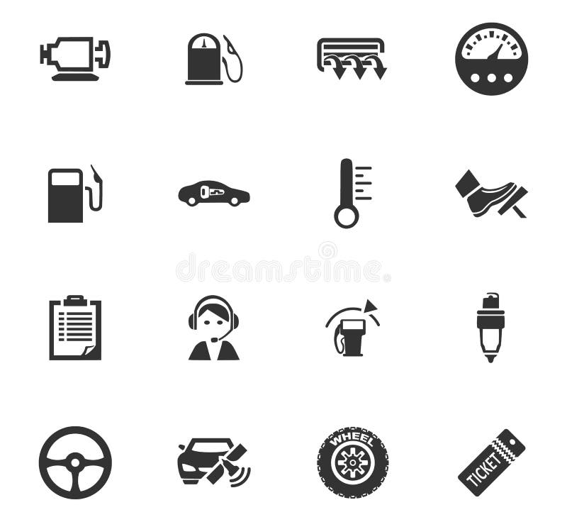Auto icons set stock vector. Illustration of consultant - 98473039