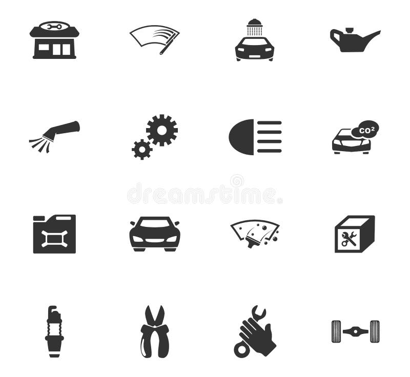 Auto icons set stock vector. Illustration of road, group - 98473059