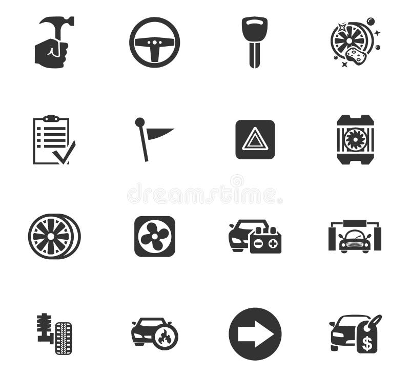 Auto icons set stock vector. Illustration of concept - 98474796