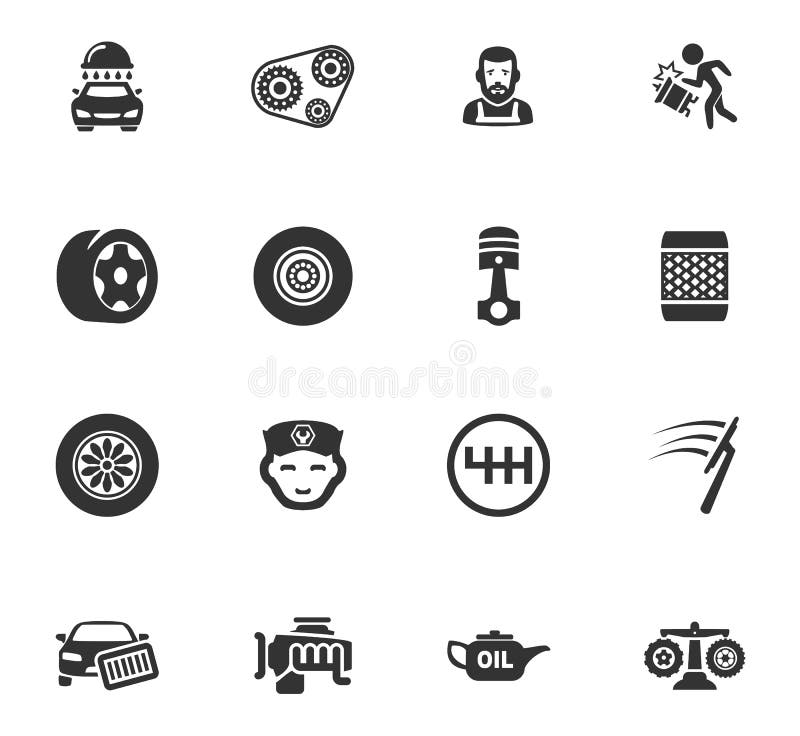 Auto icons set stock vector. Illustration of business - 98475954