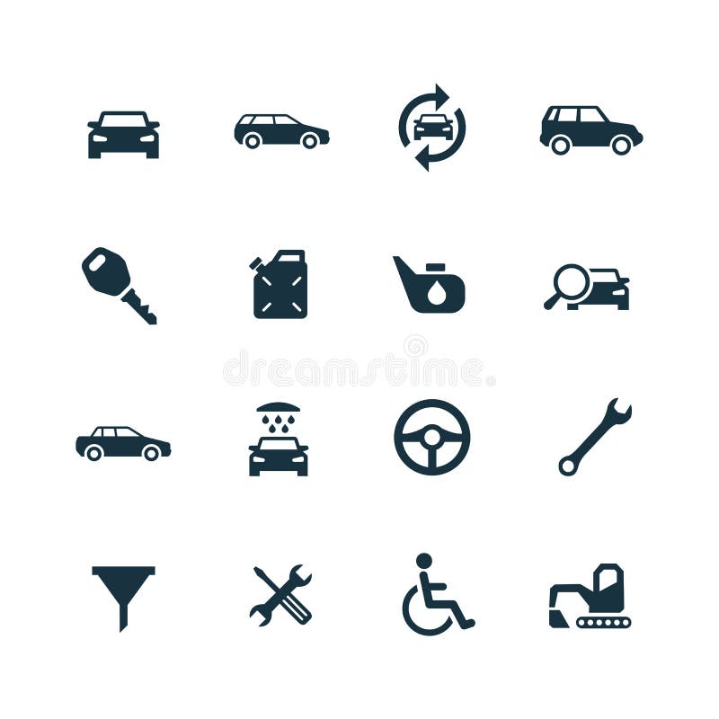 Auto icons stock vector. Illustration of engine, machine - 28175287