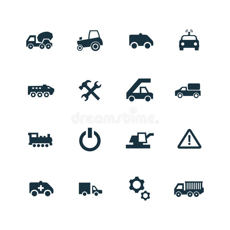 Auto icons universal set stock vector. Illustration of traffic - 80012912