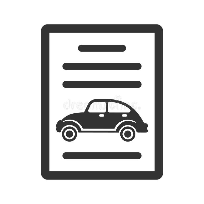 Auto Insurance Policy Icon stock vector. Illustration of rent - 192073713