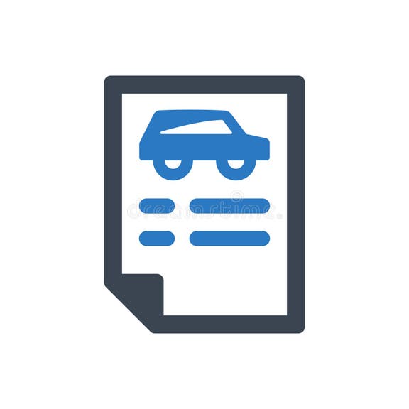 Auto insurance policy icon stock vector. Illustration of vehicle ...