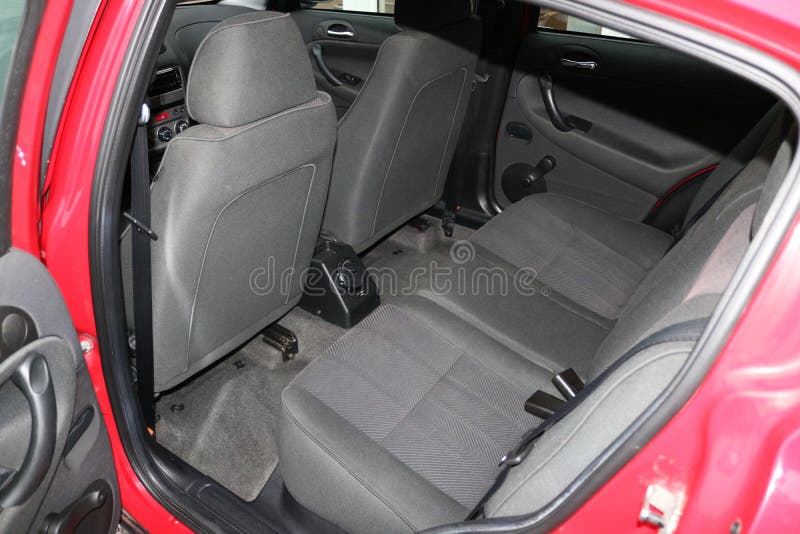 Rear Seats of a Car Interior. Stock Image - Image of luggage, modern ...