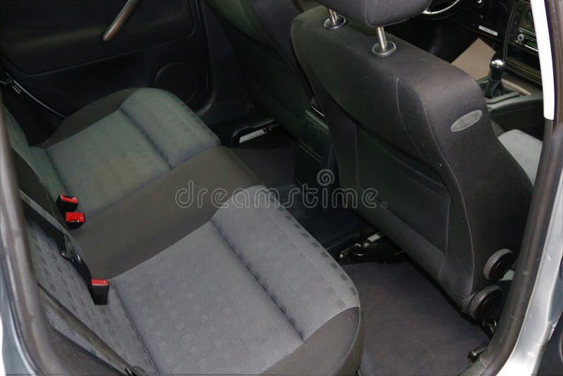 Auto Interior with Back Seats. Stock Image - Image of drive ...