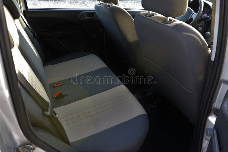 Auto Interior with Back Seats. Stock Image - Image of comfort, luxury ...