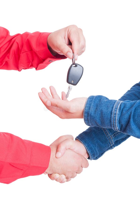 Auto Key Handing and Handshake Stock Photo - Image of repairman, giving ...
