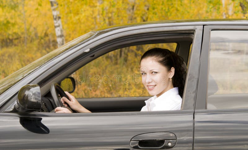 Auto lady stock image. Image of vehicle, autumn, weekend - 11163915