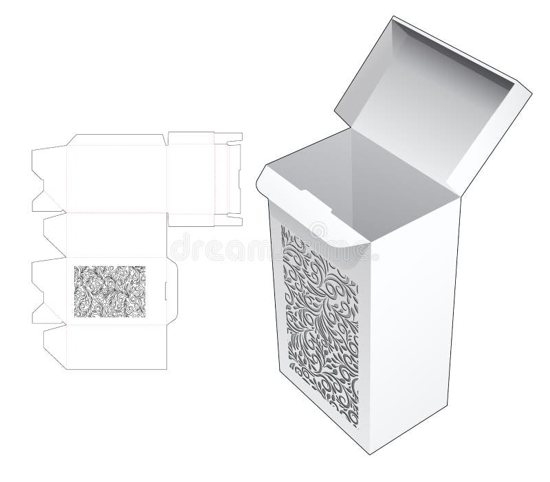Auto Lock Bottom Box Die Cut Template Stock Vector - Illustration of ...
