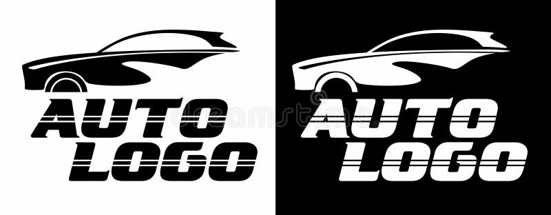 Auto Logo. Stylish Silhouette of the Car Stock Vector - Illustration of ...