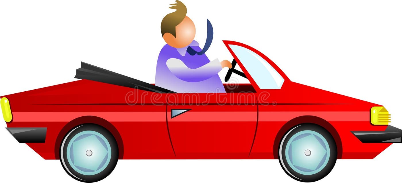 Man Driving Convertible Stock Illustrations – 507 Man Driving ...