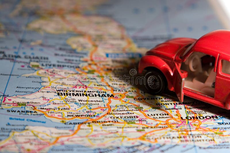 Auto on the map stock image. Image of travel, crime, ticket - 1422261