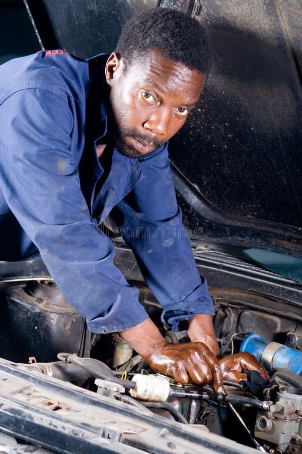 African auto mechanic stock photo. Image of employment - 30458452