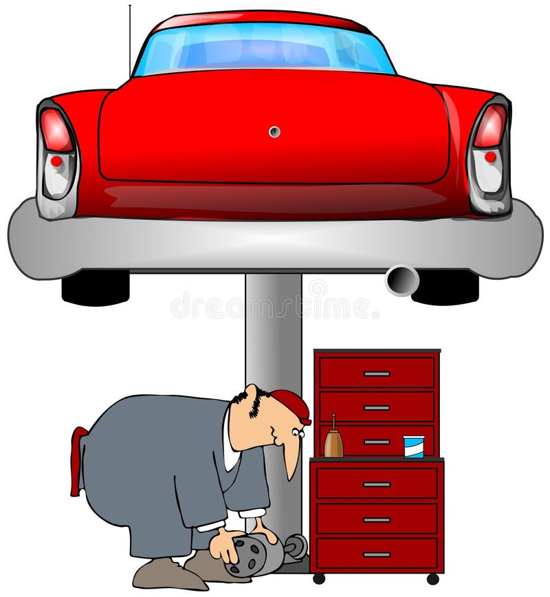 Auto Mechanic stock illustration. Illustration of cartoon - 8237946