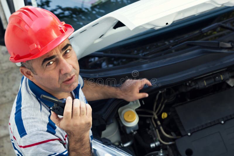 Auto Mechanic Assistance stock image. Image of transceiver - 77392597