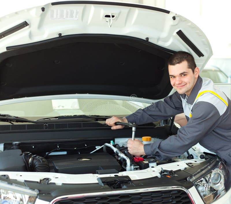 Auto Mechanic in Car Repair Stock Image - Image of maintenance ...
