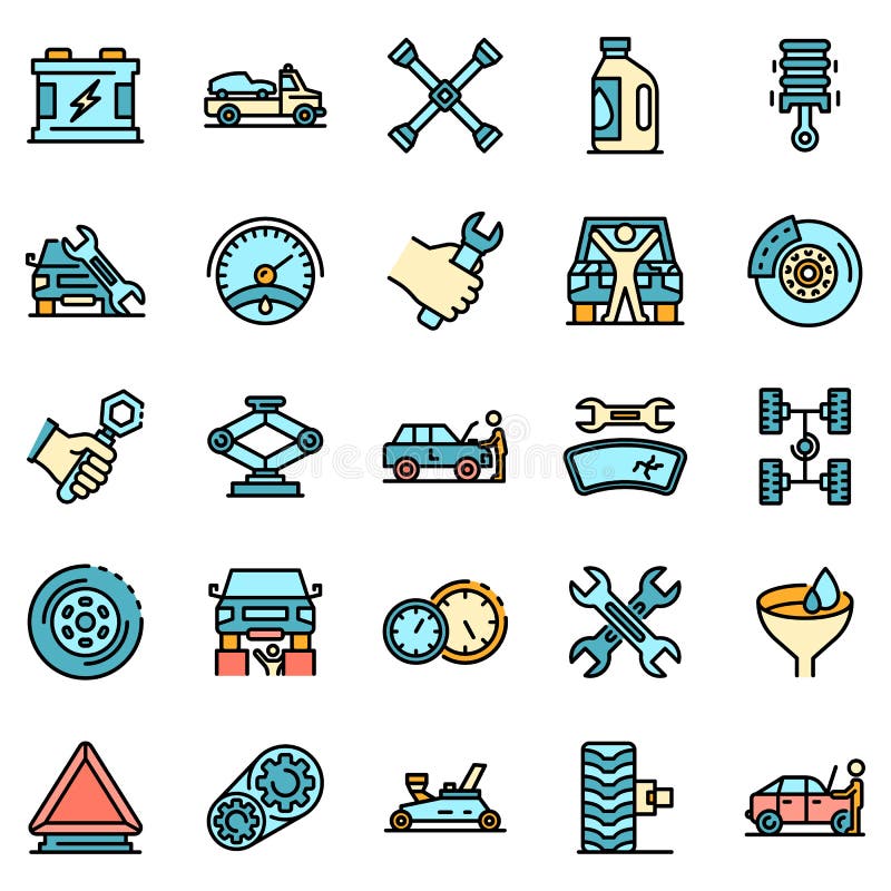 Auto Mechanic Icons Stock Illustrations – 8,186 Auto Mechanic Icons ...