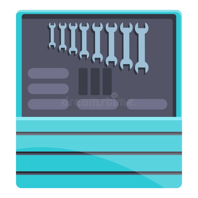 Auto Mechanic Tool Box Icon, Cartoon Style Stock Vector - Illustration ...