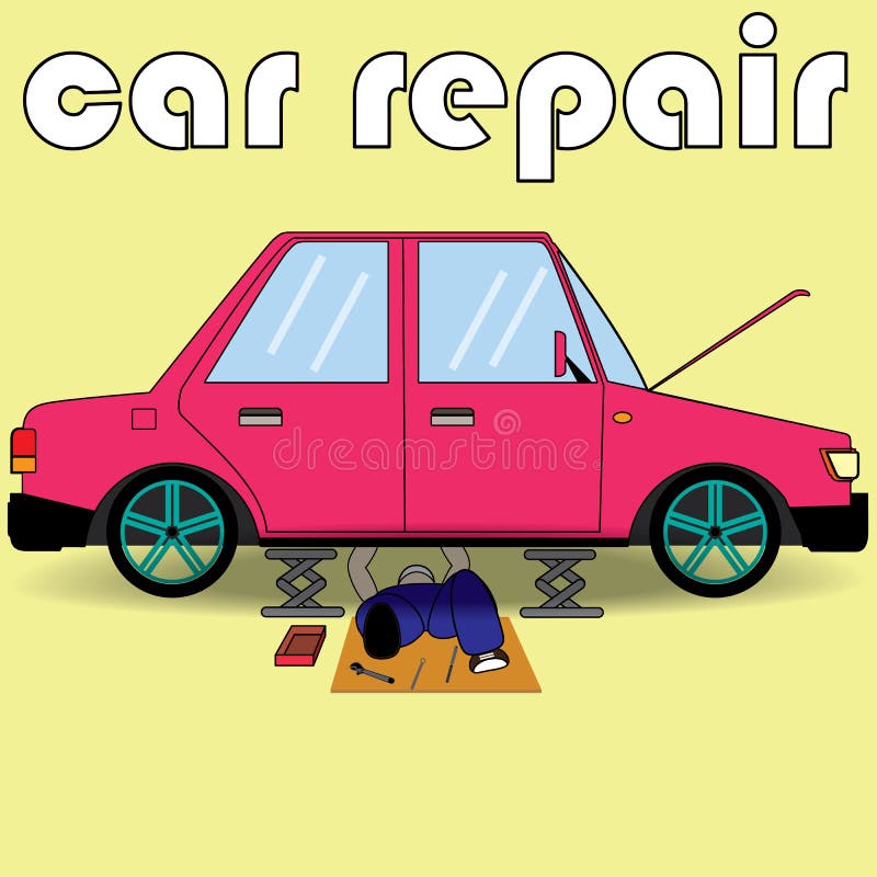 Auto Repair Cartoon Stock Illustrations – 7,145 Auto Repair Cartoon ...