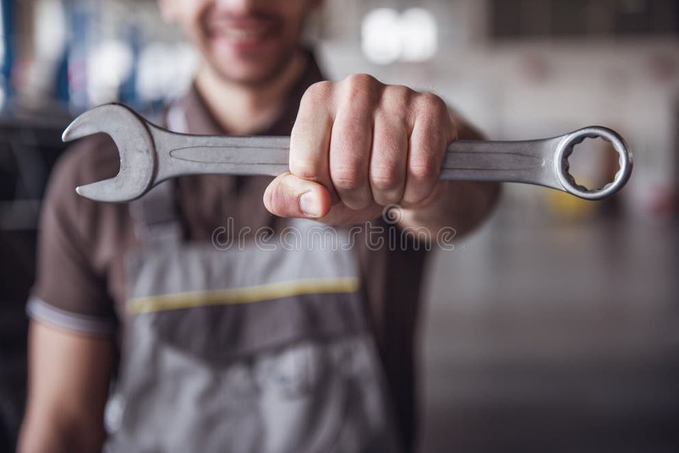 Handsome Auto Service Worker Stock Photo - Image of maintenance ...