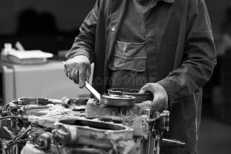 Auto mechanic at work. stock photo. Image of caucasian - 32808688