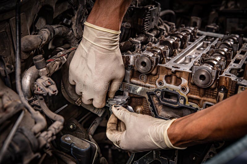 Auto mechanic working stock image. Image of maintenance - 193787679