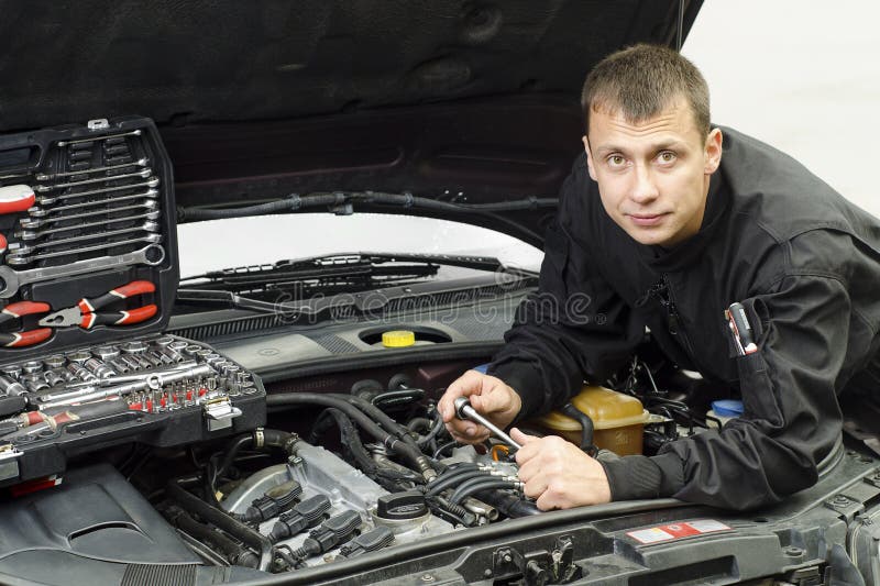 Auto Mechanic stock photo. Image of engineer, engine - 34747522