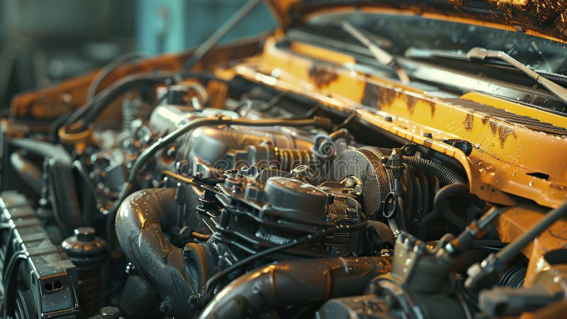 Auto Mechanic Working in Workshop, Close Up a Car Mechanic Repairing ...