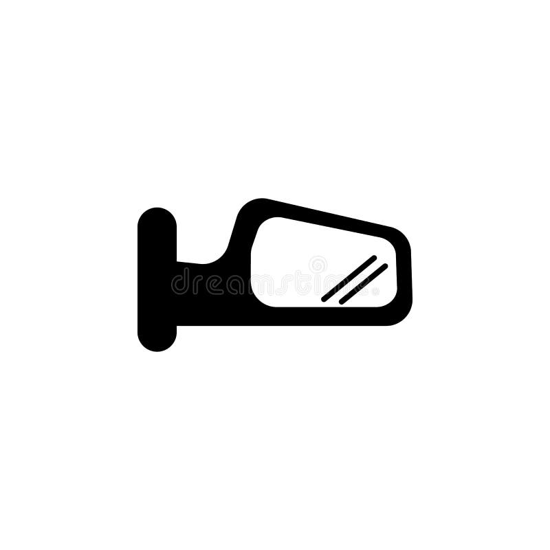 Auto Mirror Flat Icon with Long Shadow. Element of Car Repair Services ...