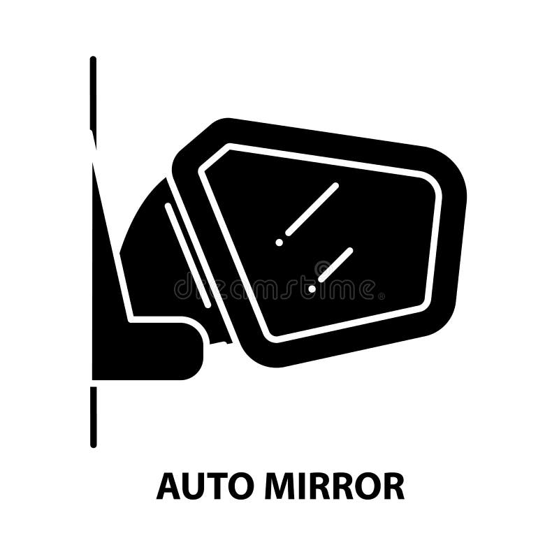 Auto Mirror. Cartoon Icon Design Template with Various Models. Vector ...