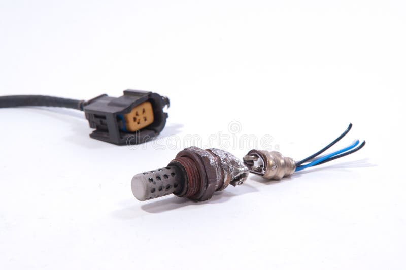 Auto oxygen sensor stock photo. Image of motor, black - 12490766