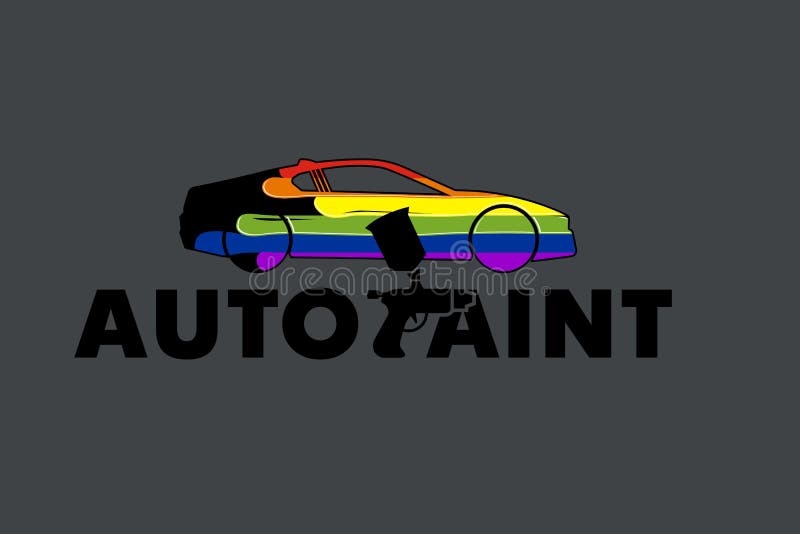 Auto paint logo template stock illustration. Illustration of color ...