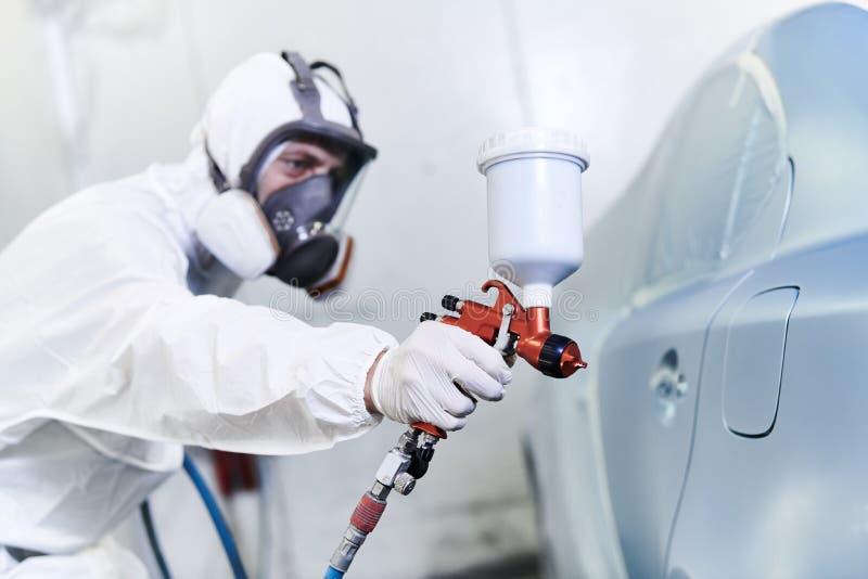 Car painting in chamber stock photo. Image of coating - 55829168