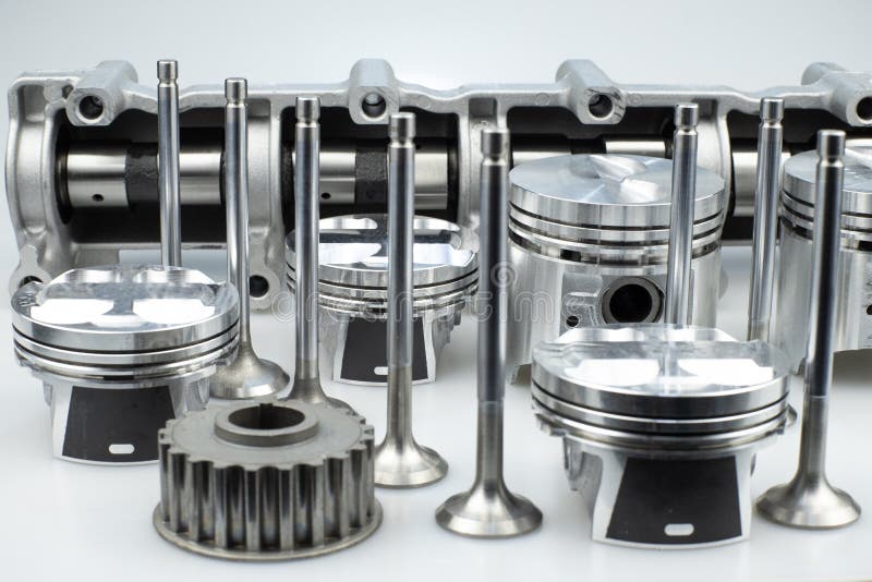 Auto Parts for the Engine Compartment on a White Background. Stock ...