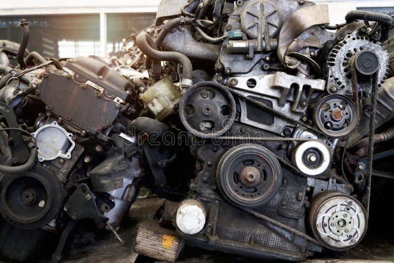 Auto Parts and Secondhand Engine Components in Auto Spare Parts Store ...