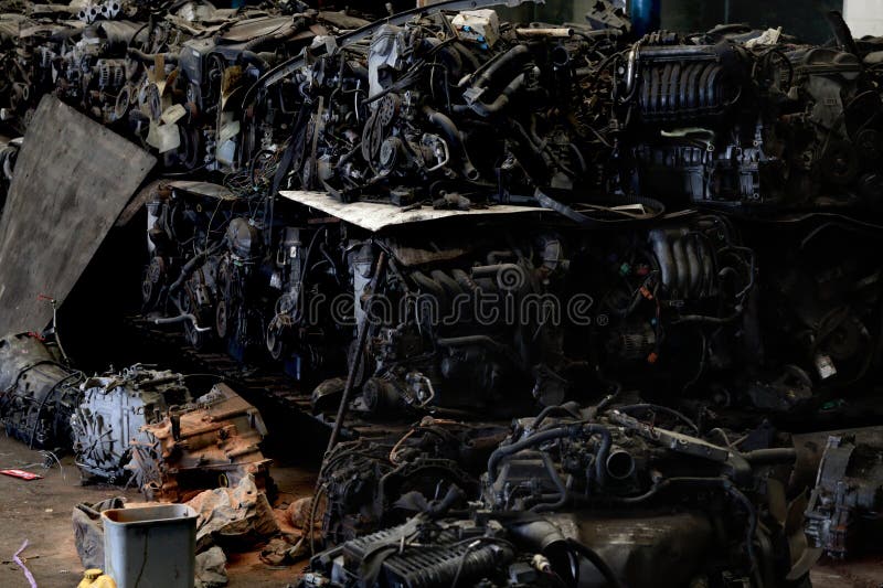 Auto Parts and Secondhand Engine Components in Auto Spare Parts Store ...