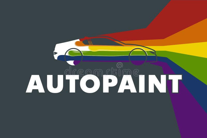 Auto Pintura Logo Template Design Vetora Ilustração Stock - Ilustração ...