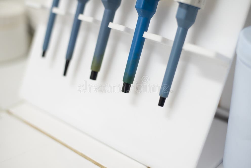 Auto Pipette in Laboratory Testing Stock Photo - Image of biology ...
