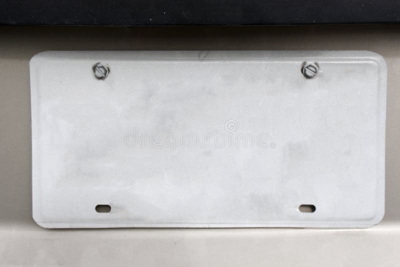 Auto Plate License Empty Blank White Background Stock Photo - Image of ...