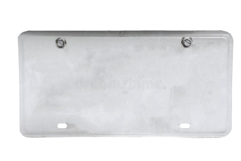 Auto Plate License Empty Blank White Background Stock Photo - Image of ...