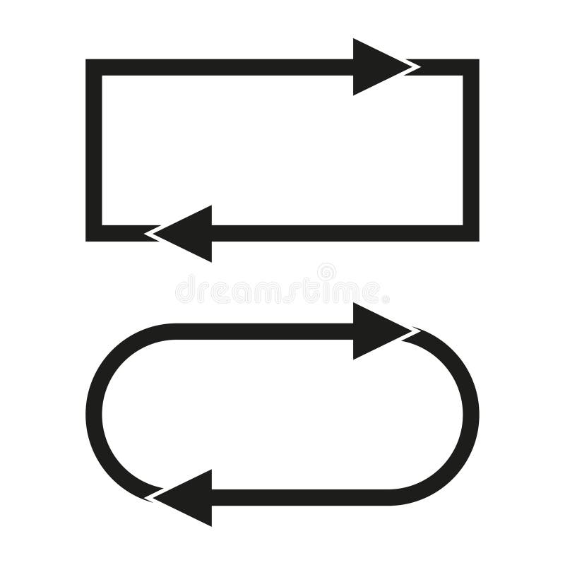 Auto Play Icon. Reload Arrows. Oval Arrows Stock Vector - Illustration ...