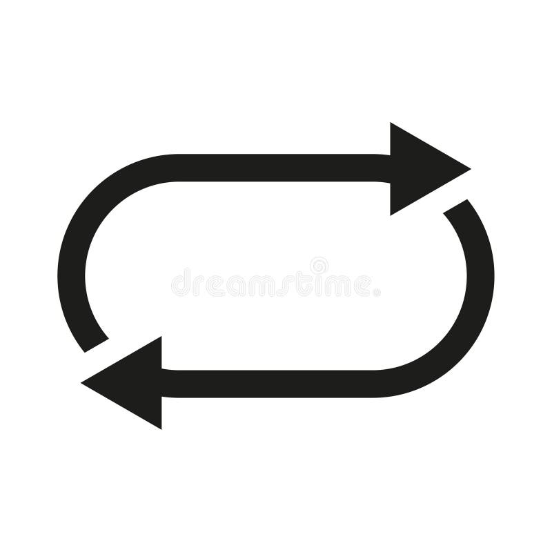 Auto Play Icon. Reload Arrows. Oval Arrows. Vector Illustration Stock ...