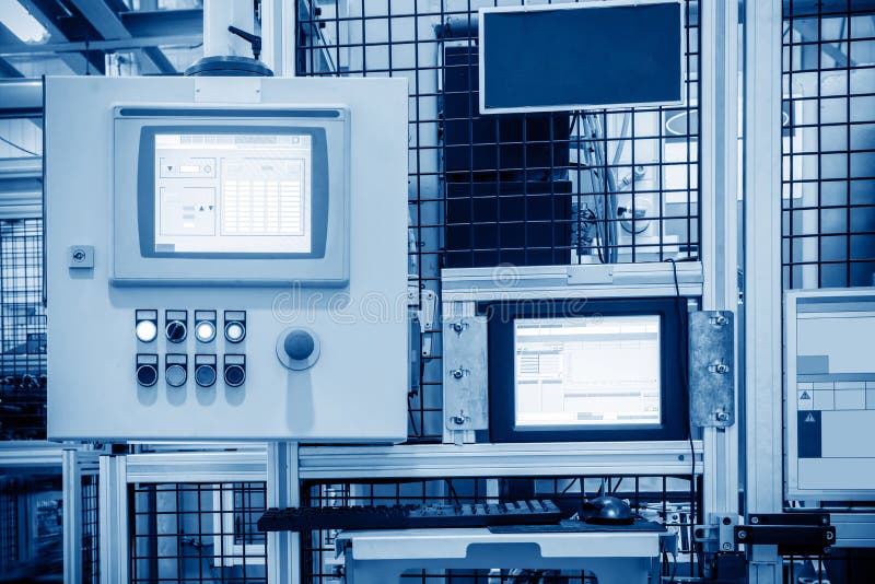 Auto Production Robot Control Screen Stock Image - Image of screen ...